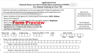 NMMS Application Form PDF 2025 | राष्ट्रीय साधन-सह-मेरिट छात्रवृत्ति ...
